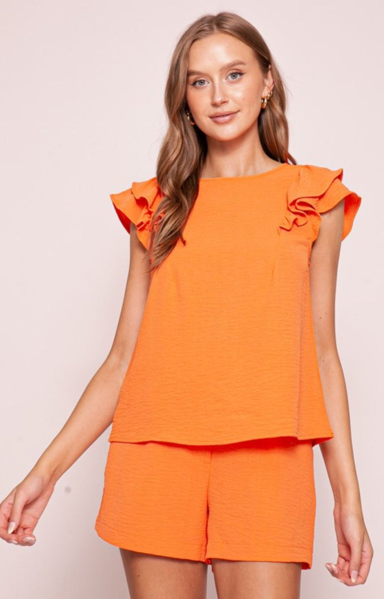 Ruffle Airflow Blouse – Rustic Impulse Boutique